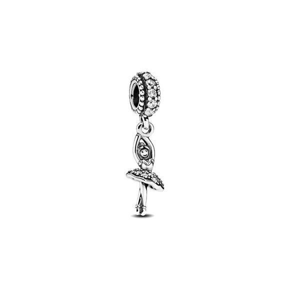 Pandora | Jewelry | Pandora Silver Ballerina Cz Dangle Charm | Poshmark